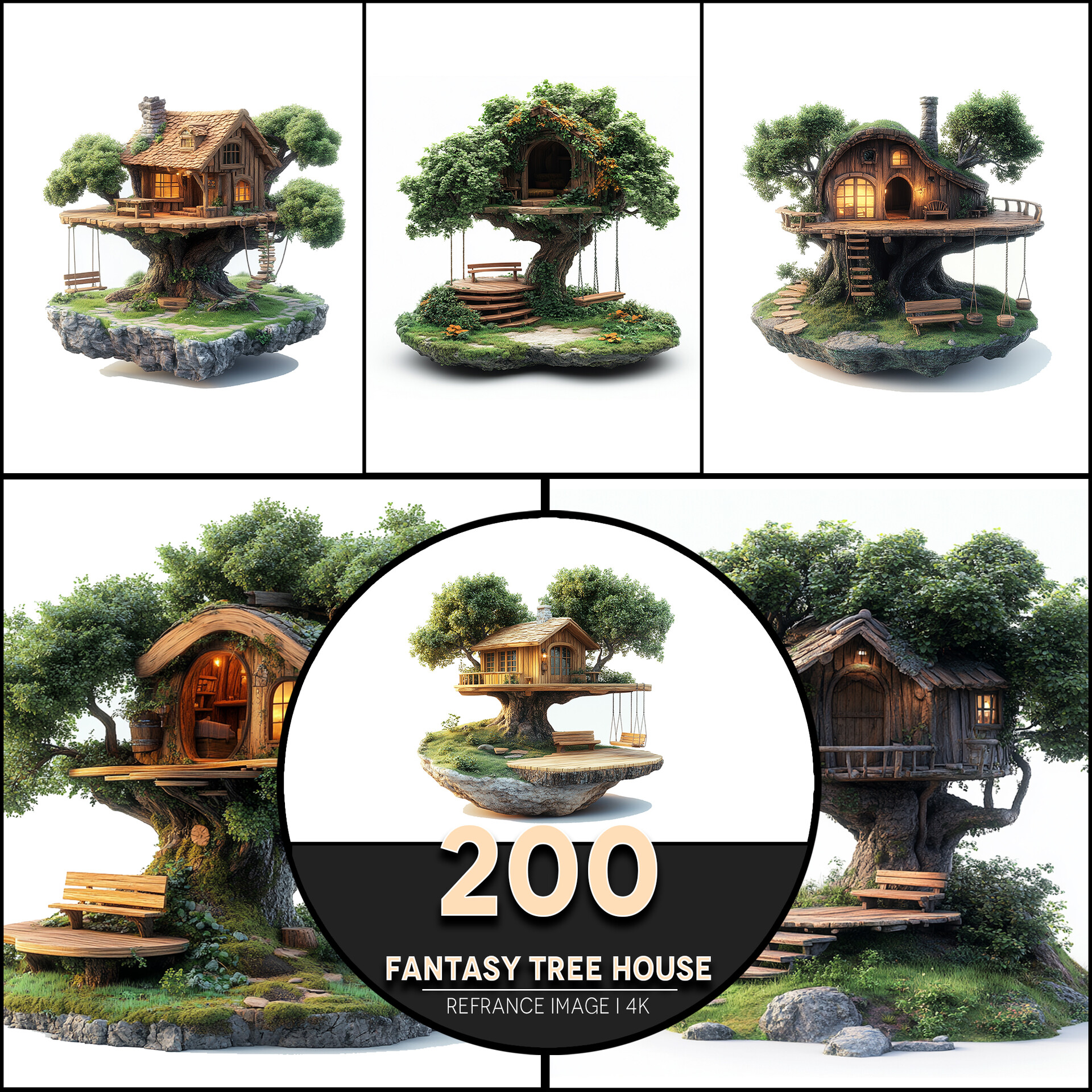 ArtStation - Fantasy Tree House 4K Reference/Concept Images