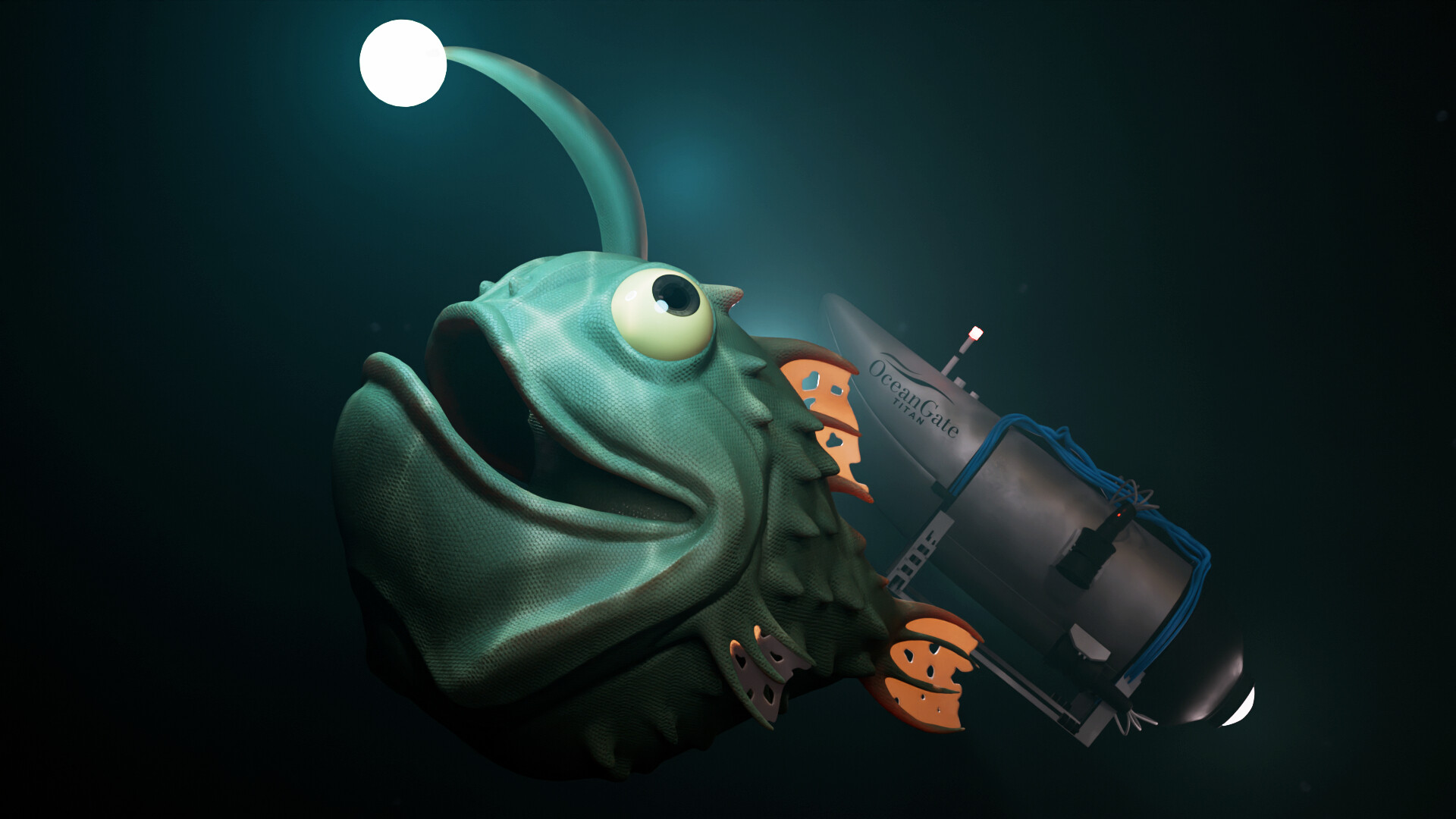 ArtStation - THE ANGLER FISH AND THE TITAN SUBMARINE