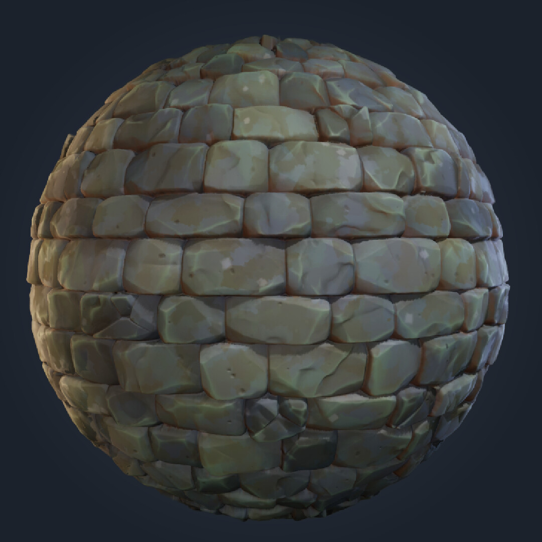 ArtStation - Stylized Bricks Wall