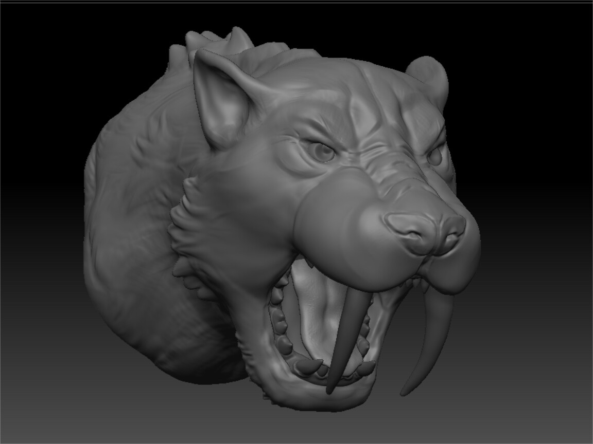 ArtStation - Smilodon, Saber-toothed predator