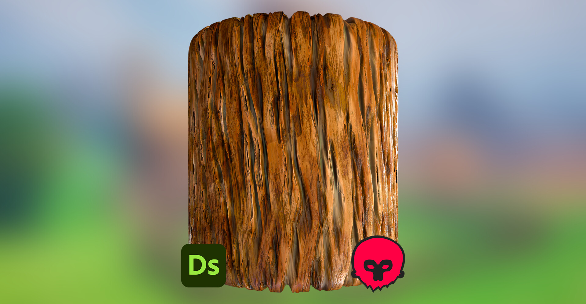 ArtStation - Stylized Log Material for RTS Game