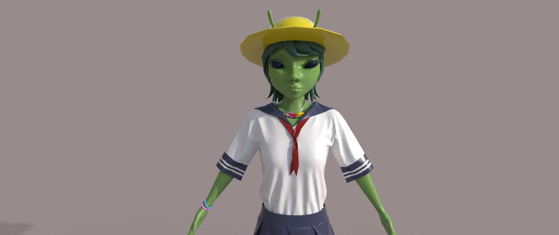 ArtStation - Alien School Girl