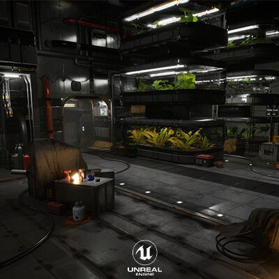 ArtStation - Sci-fi Hall Space Station - Environment Art Unreal Engine UE5