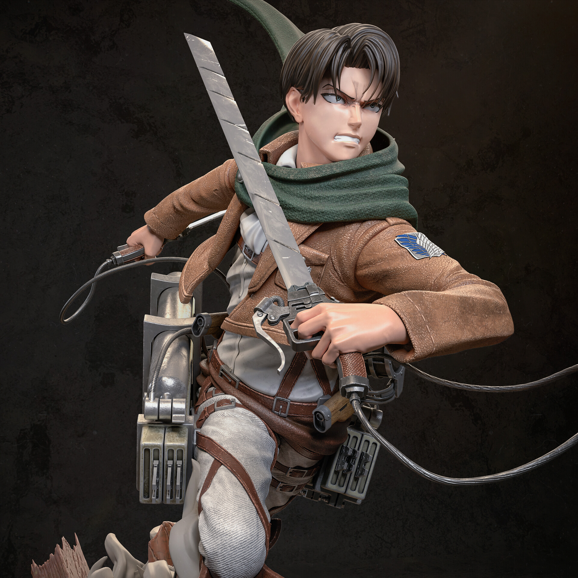 ArtStation - Levi Ackerman - Fan Art Statue