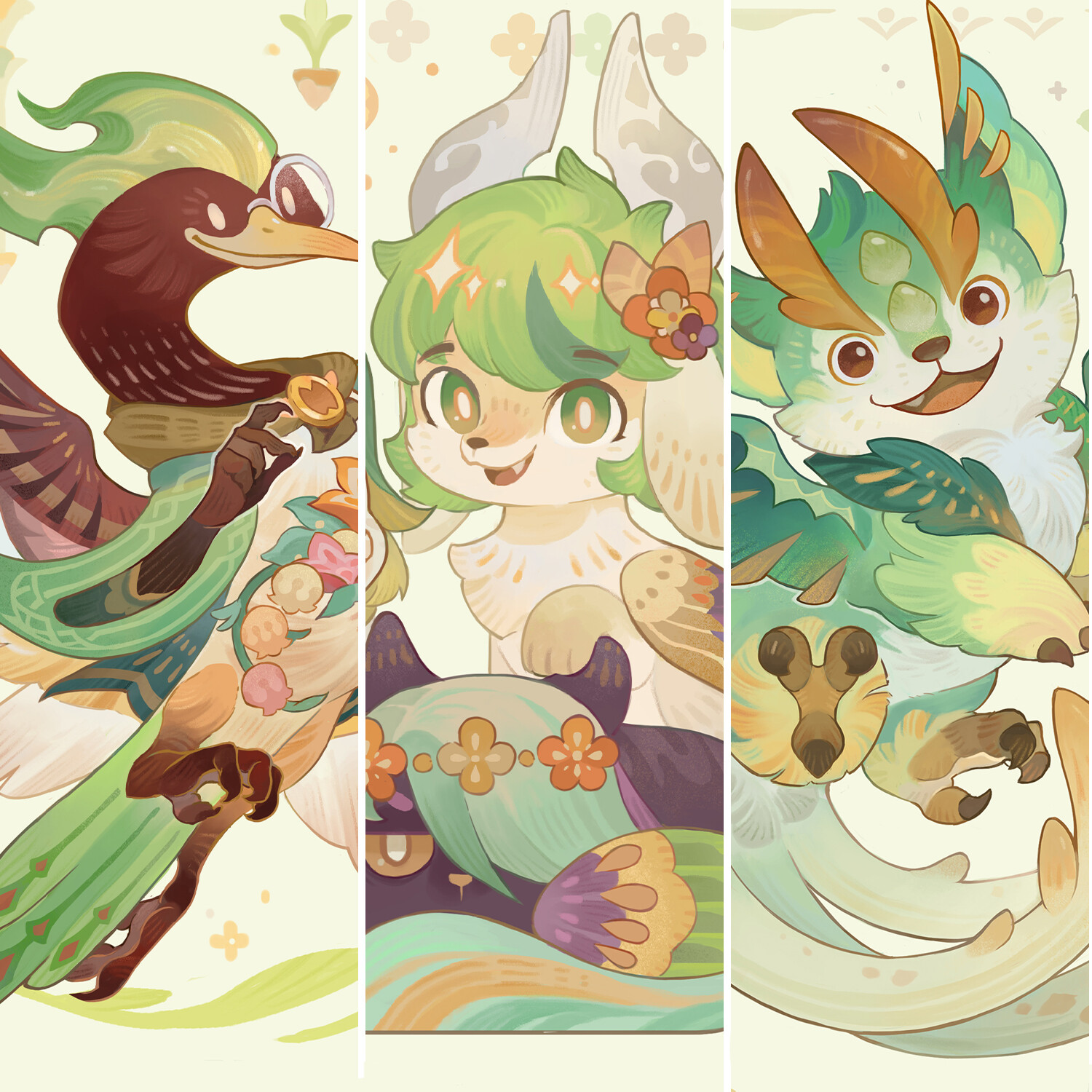 ArtStation - Mysterious forest-Green creature