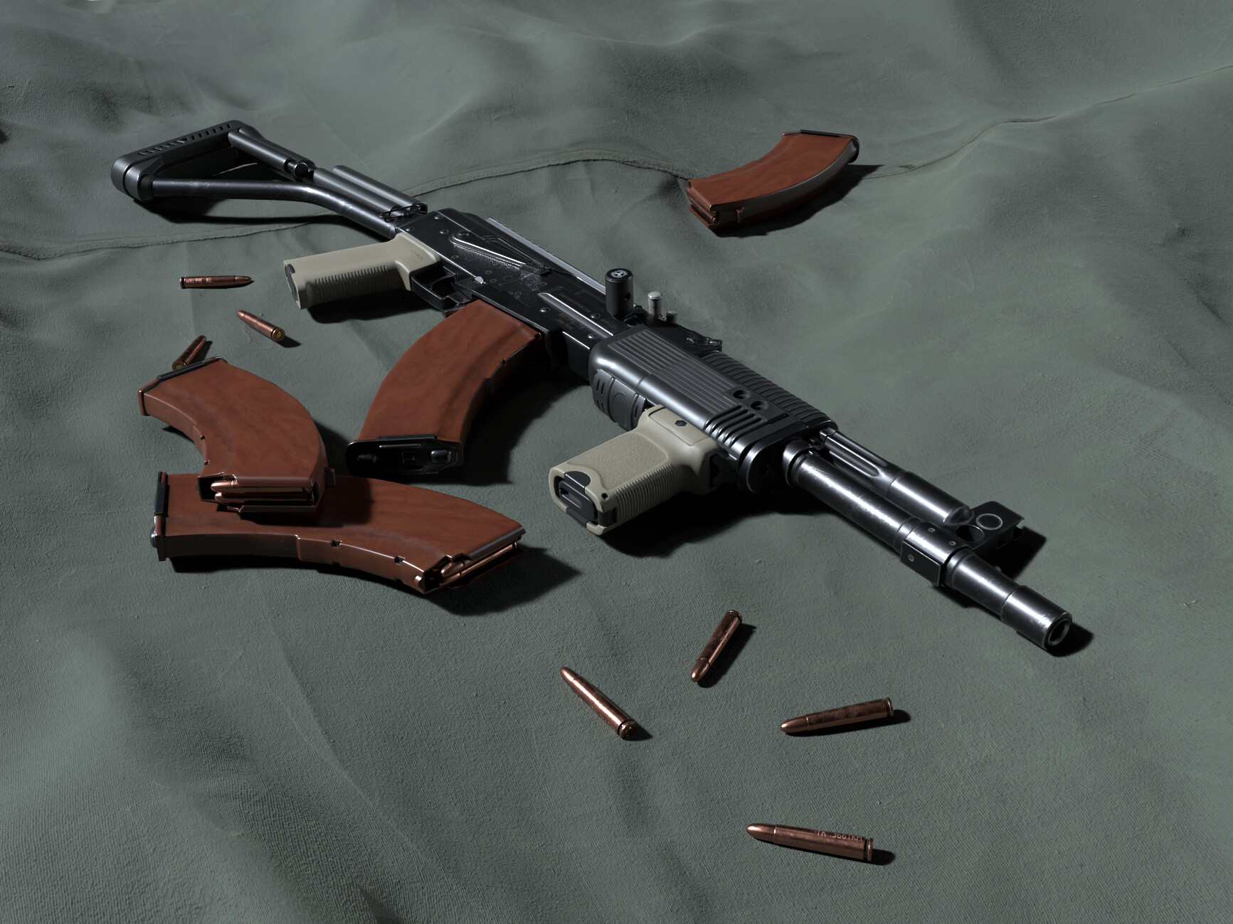 ArtStation - Carbine «Vepr-1V» (VPO-213 .366 TKM) Custom (Game-Ready)