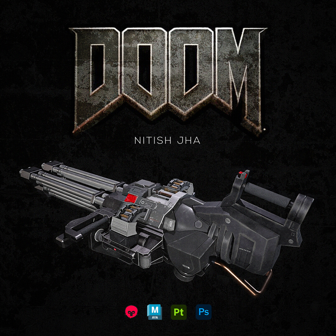 ArtStation - Doom - Chaingun