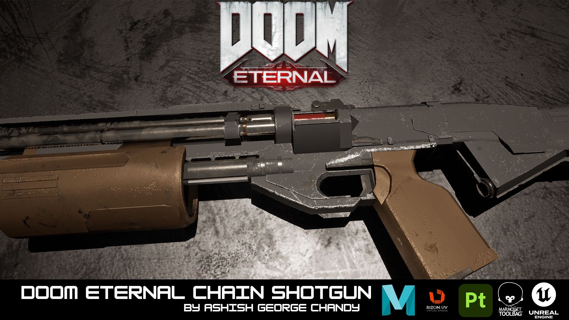 ArtStation - Doom Eternal Chain Shotgun Fan Art by Ashish George Chandy
