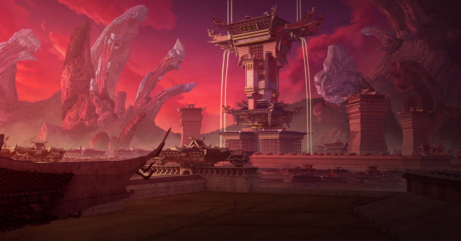 ArtStation - Nongju-Gongju Environment: Ruju City the Capital of Gaehwahyon