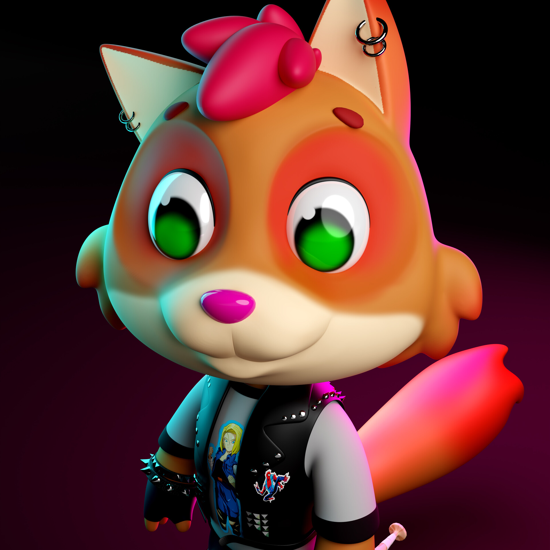 ArtStation - Sunny Punk – Cyberpunk 3D Character Render