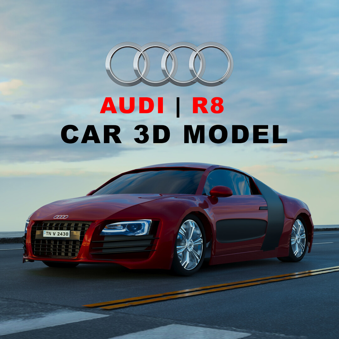 ArtStation - Audi R8 Car 3D Model - From Mesh to Masterpiece