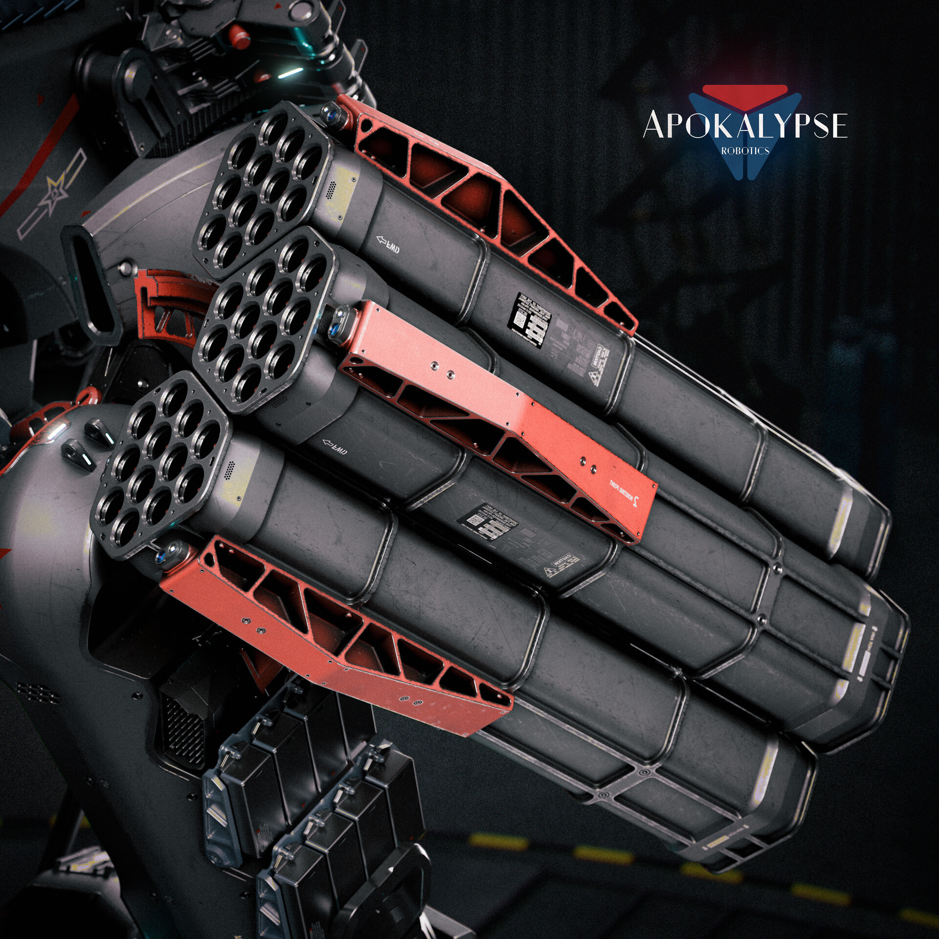 ArtStation - Triple-Pod 12×75mm Guided Rocket System