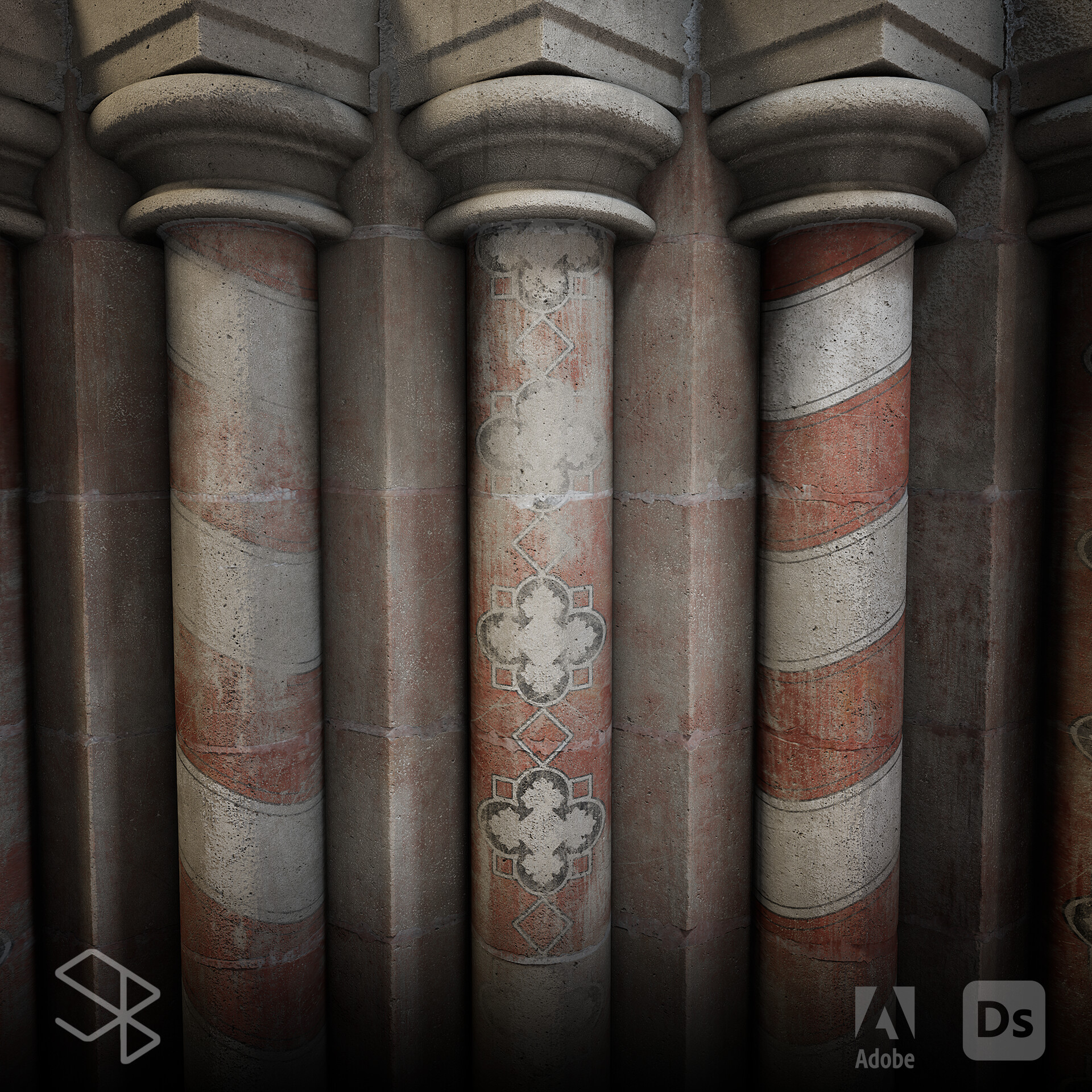 ArtStation - Signature Series - Stone Pillars Painted