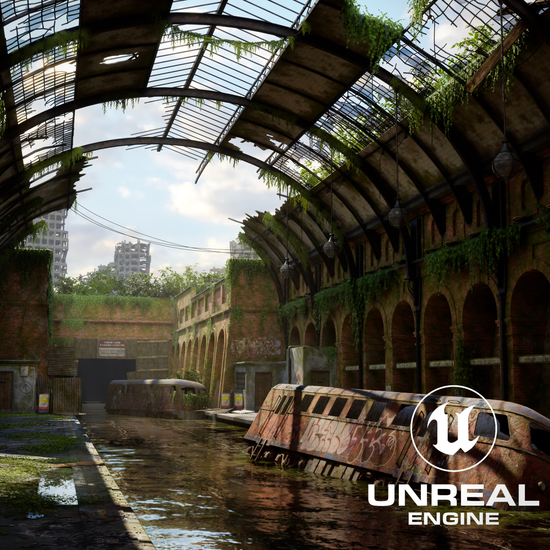 ArtStation - Abandoned London Train Station - Ruins