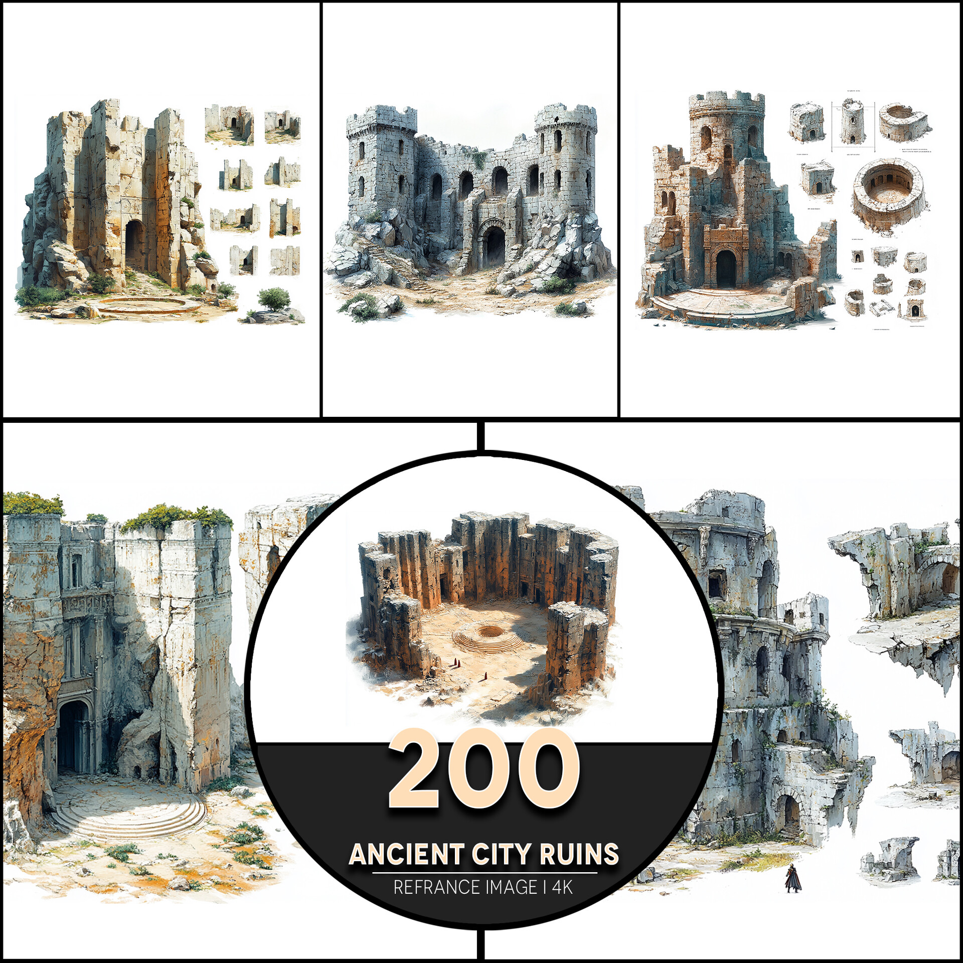 ArtStation - Ancient City Ruins 4K Reference/Concept Images