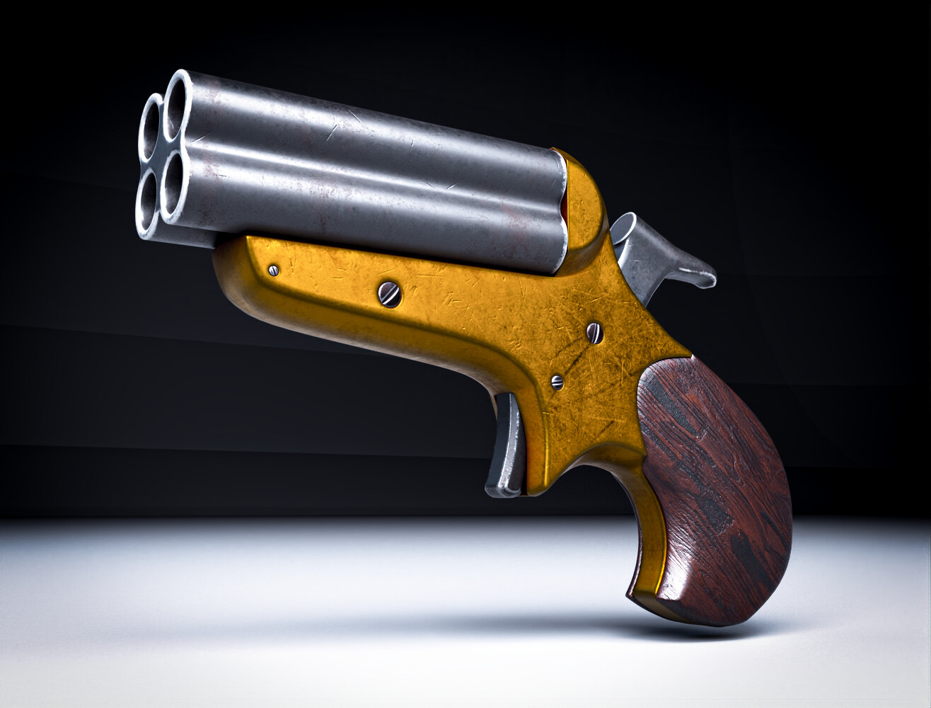 ArtStation - Quad Derringer from Hunt: Showdown