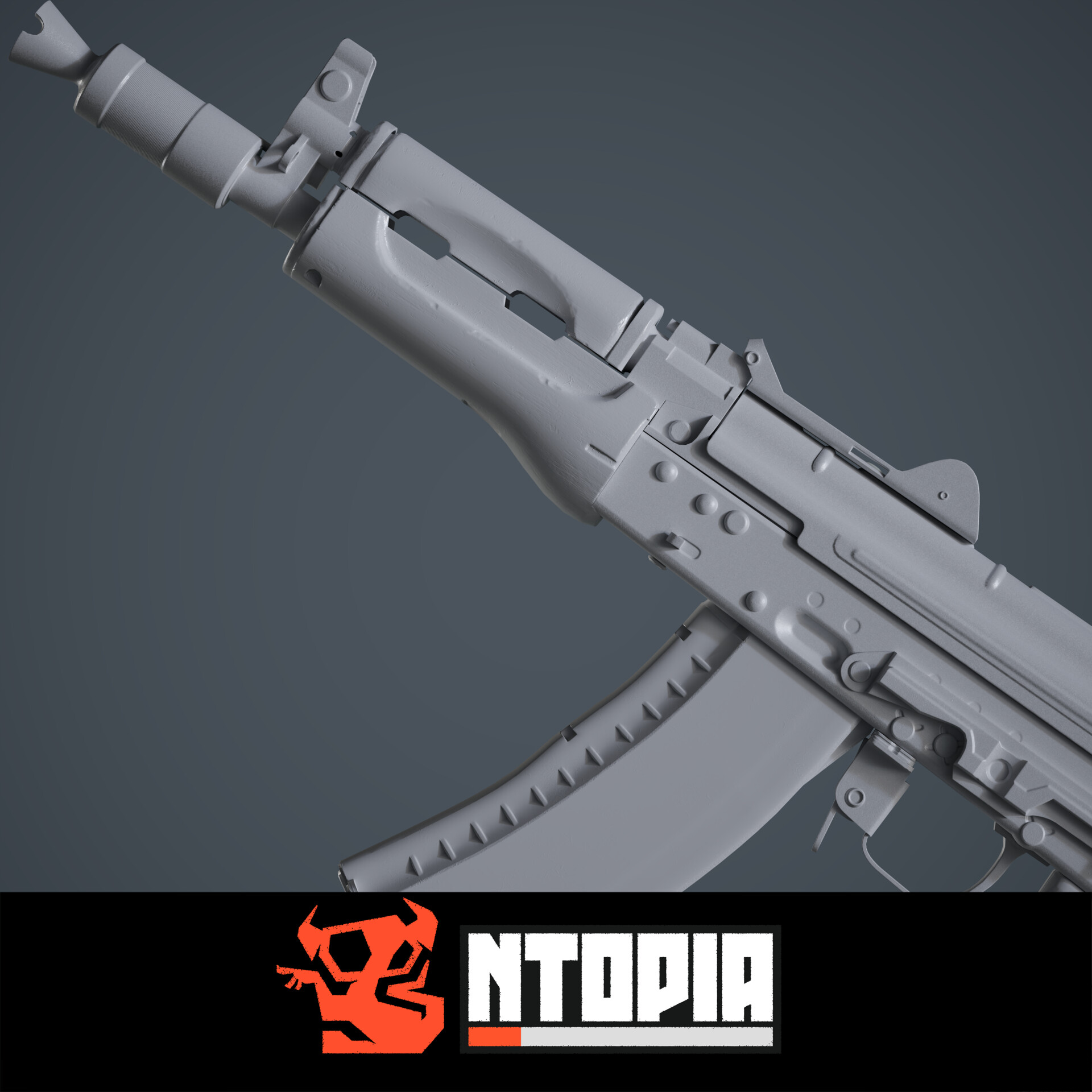 ArtStation - AKS-74U | Clay Render