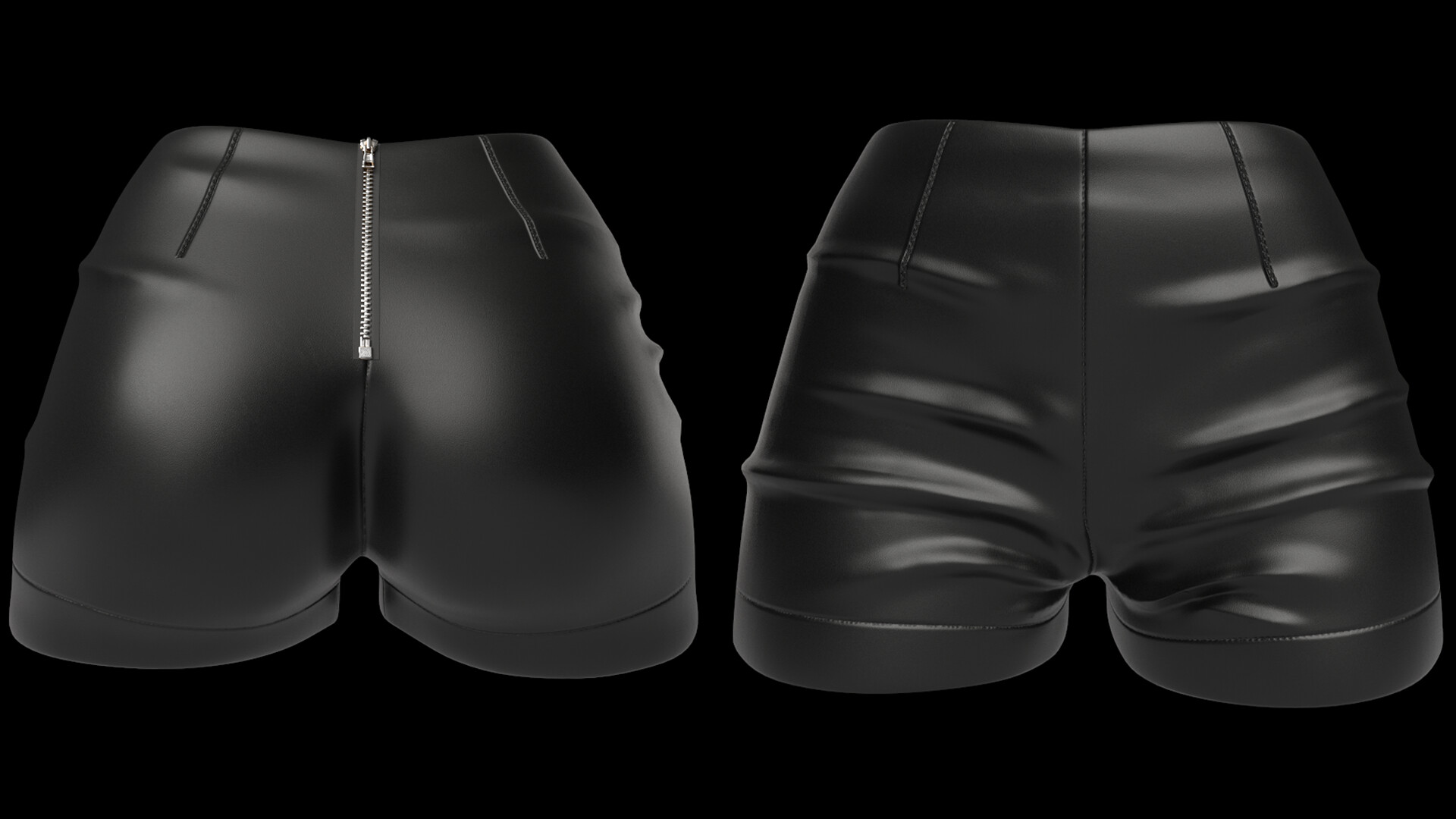 ArtStation - Zip Up Shorts