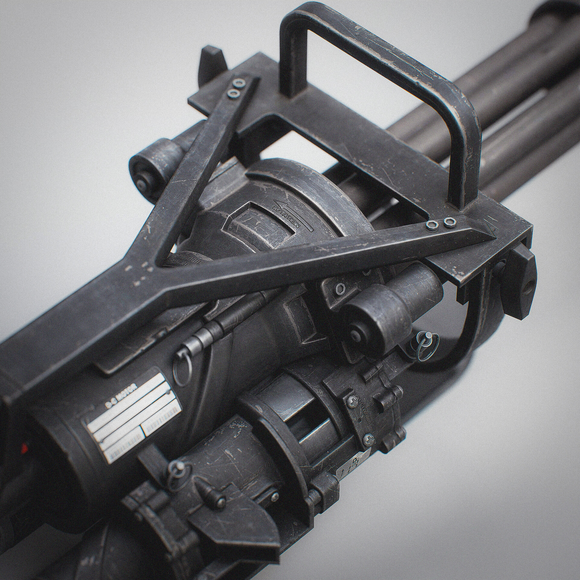 ArtStation - M134 Minigun - Rust