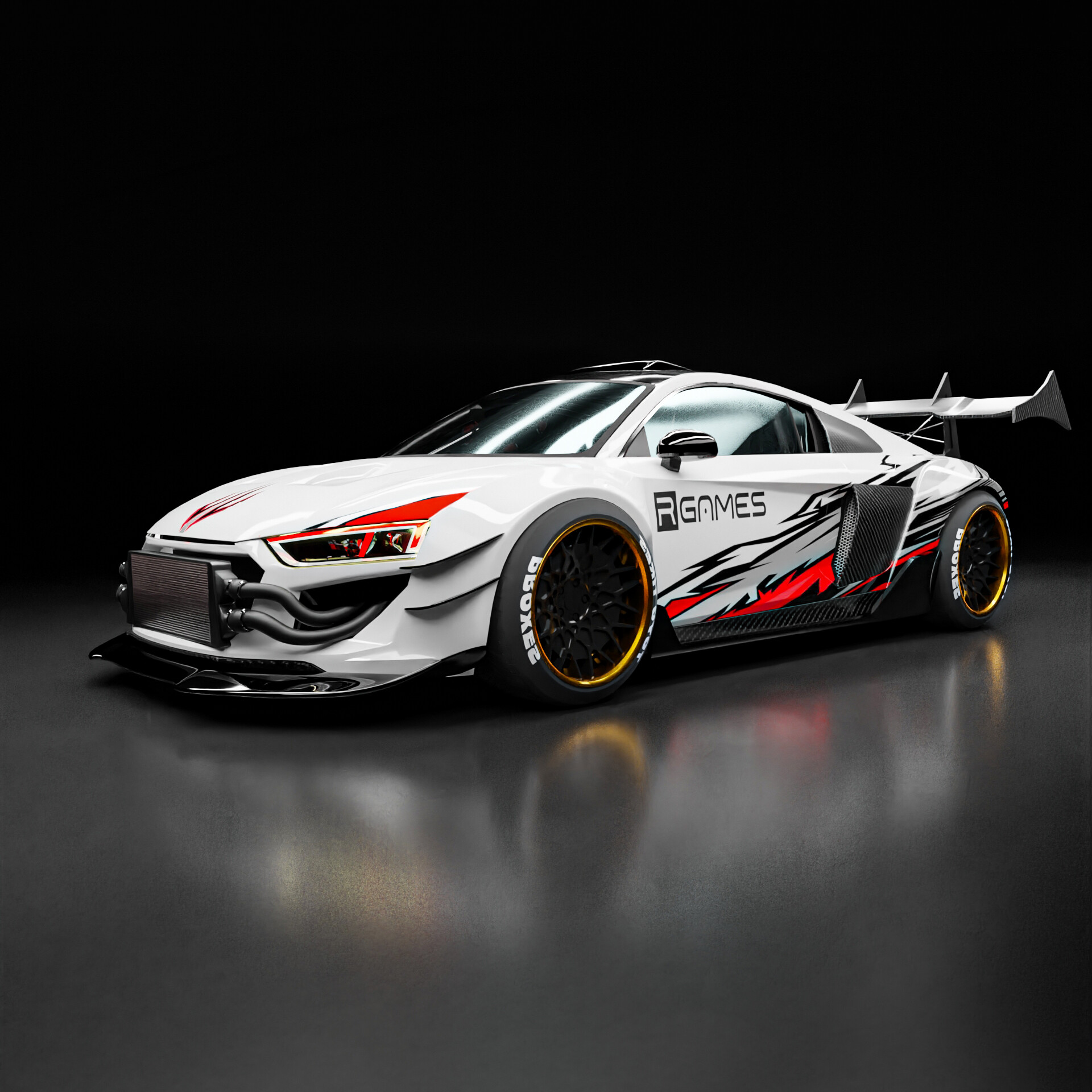 ArtStation - Audi R8 white body kit