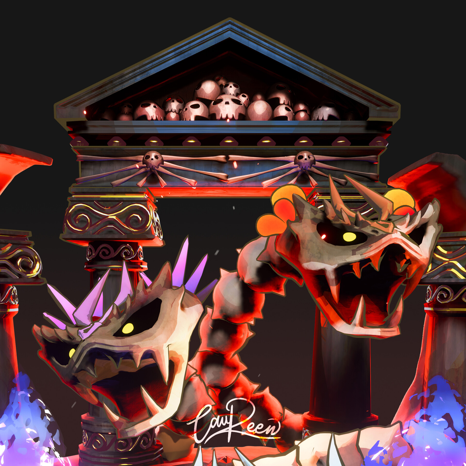 ArtStation - Lernie the Bone Hydra