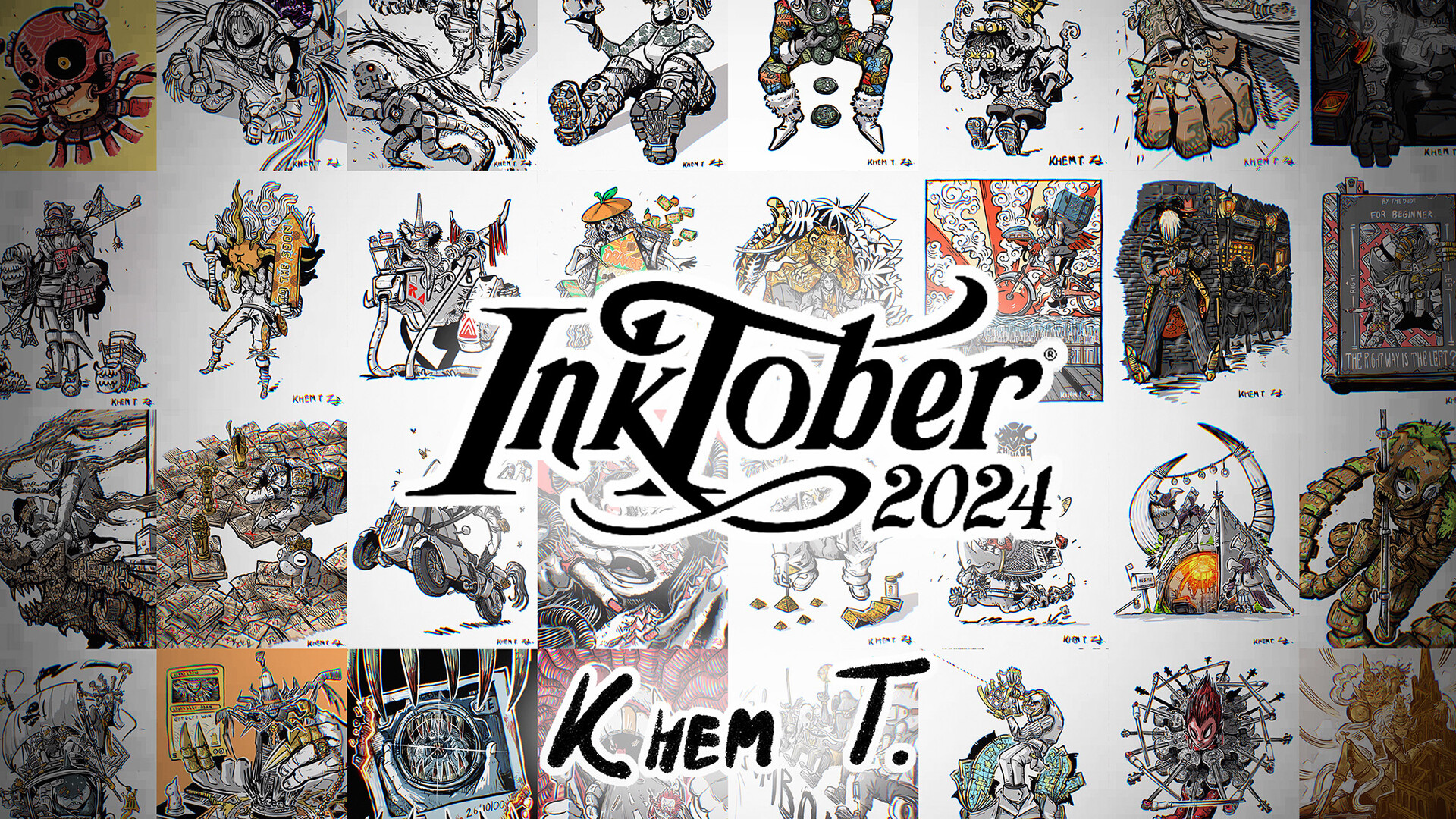 Khem T - INKTOBER | 31 Arts Full Timelapse | Khem T