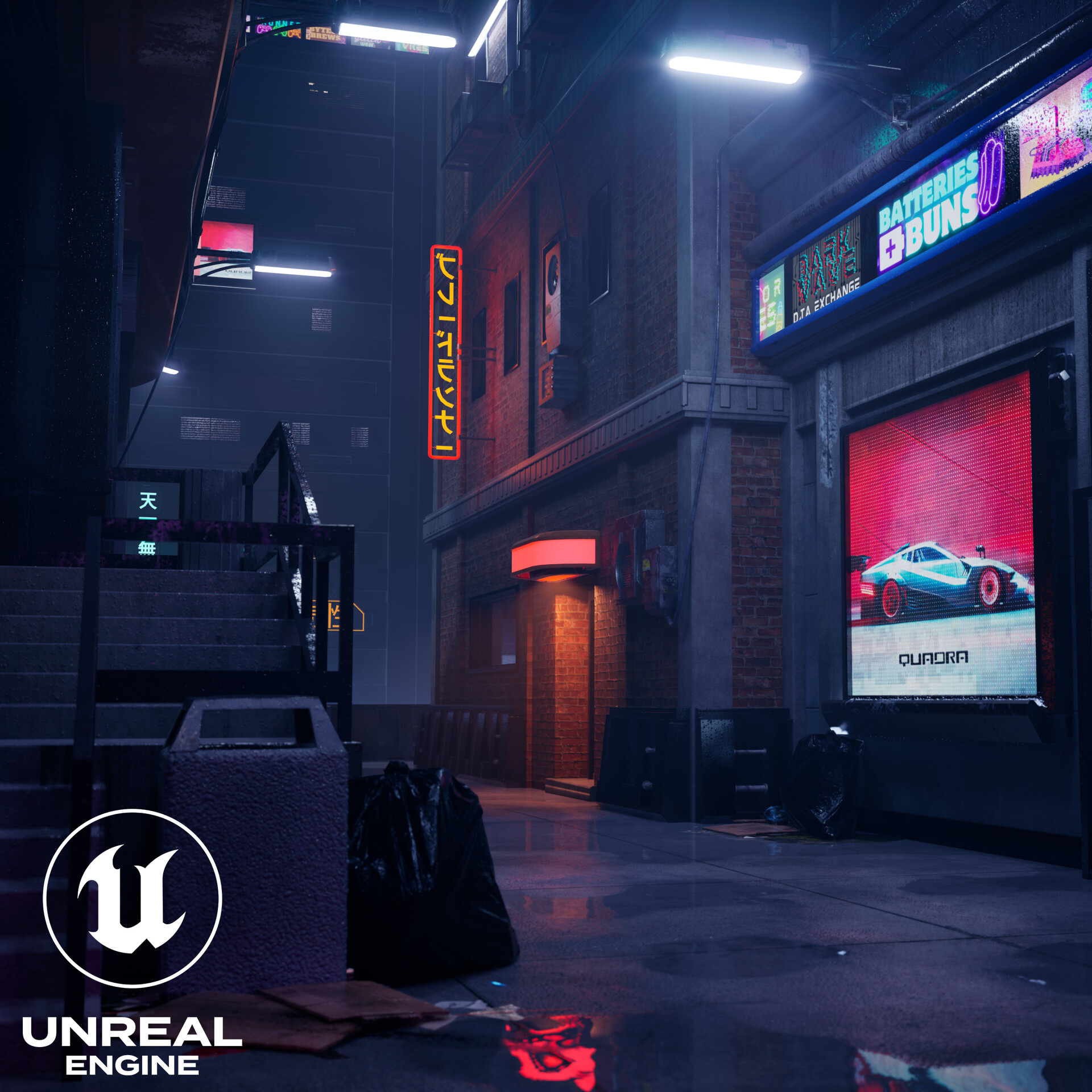 ArtStation - Sci-Fi / Cyberpunk Back Alley