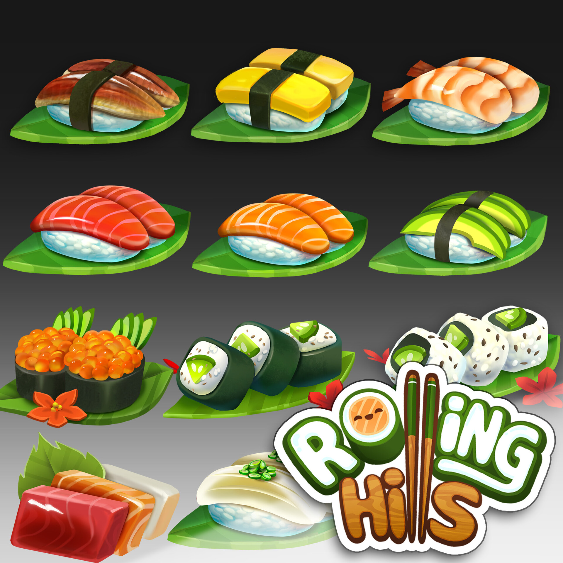 ArtStation - Rolling Hills Sushi Concepts