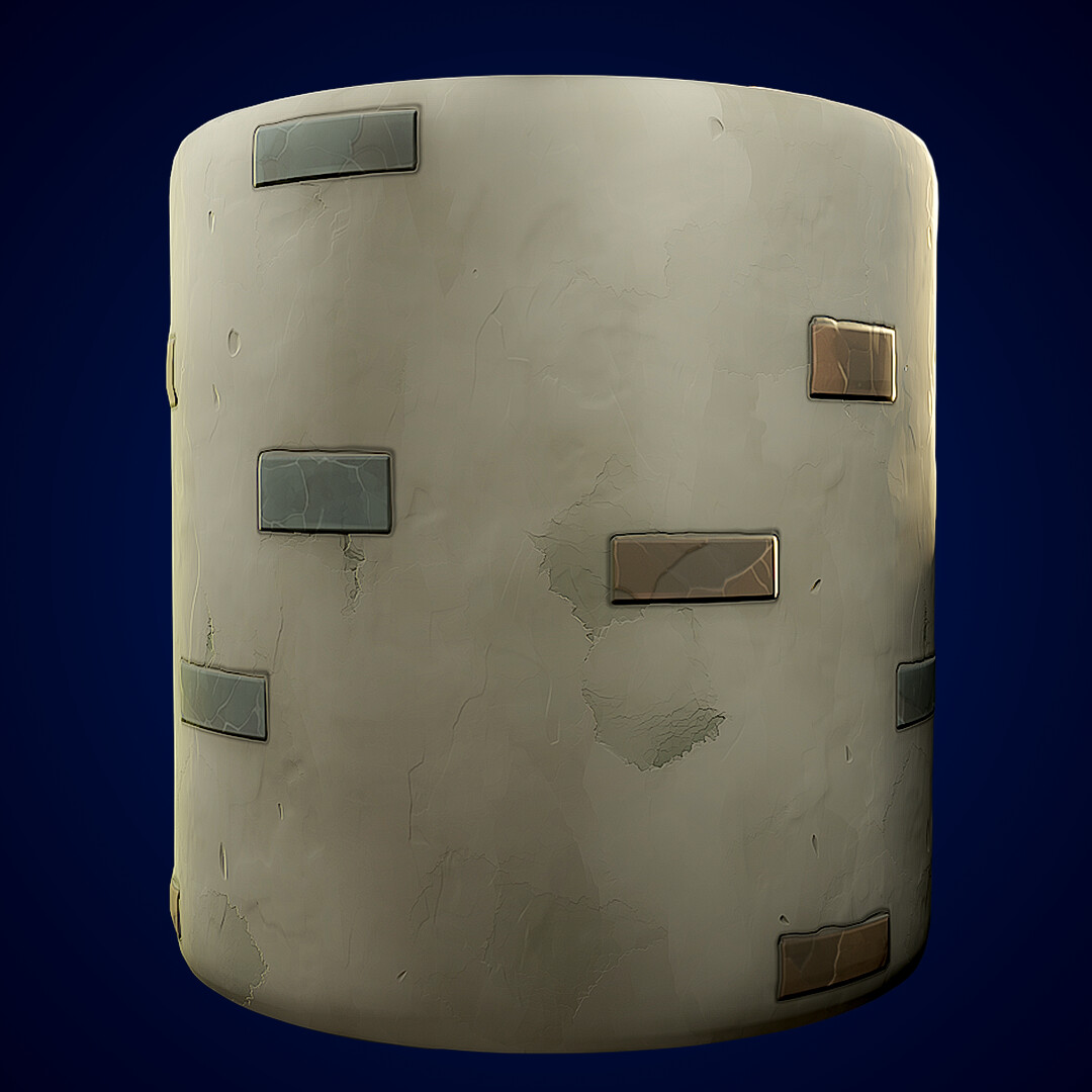 ArtStation - Stylized Plaster with Bricks