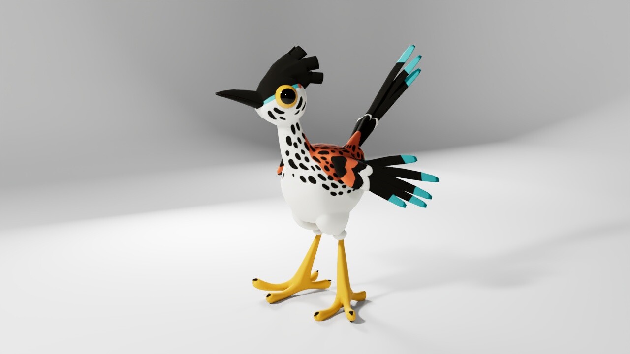 ArtStation - Roadrunner 3D Model Rig