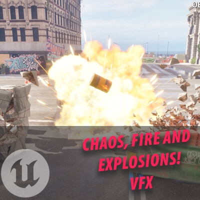 ArtStation - Exploding Barrels, Burning Cars and Chaos! UE5 RnD (Project Shotgun)