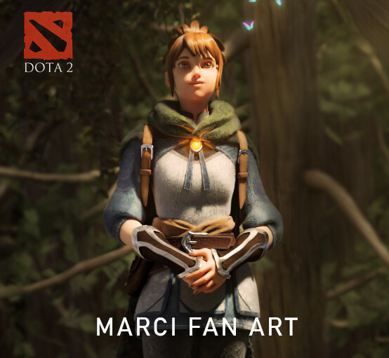 ArtStation - Marci - Dota 2 Lookdev (Fan Art)