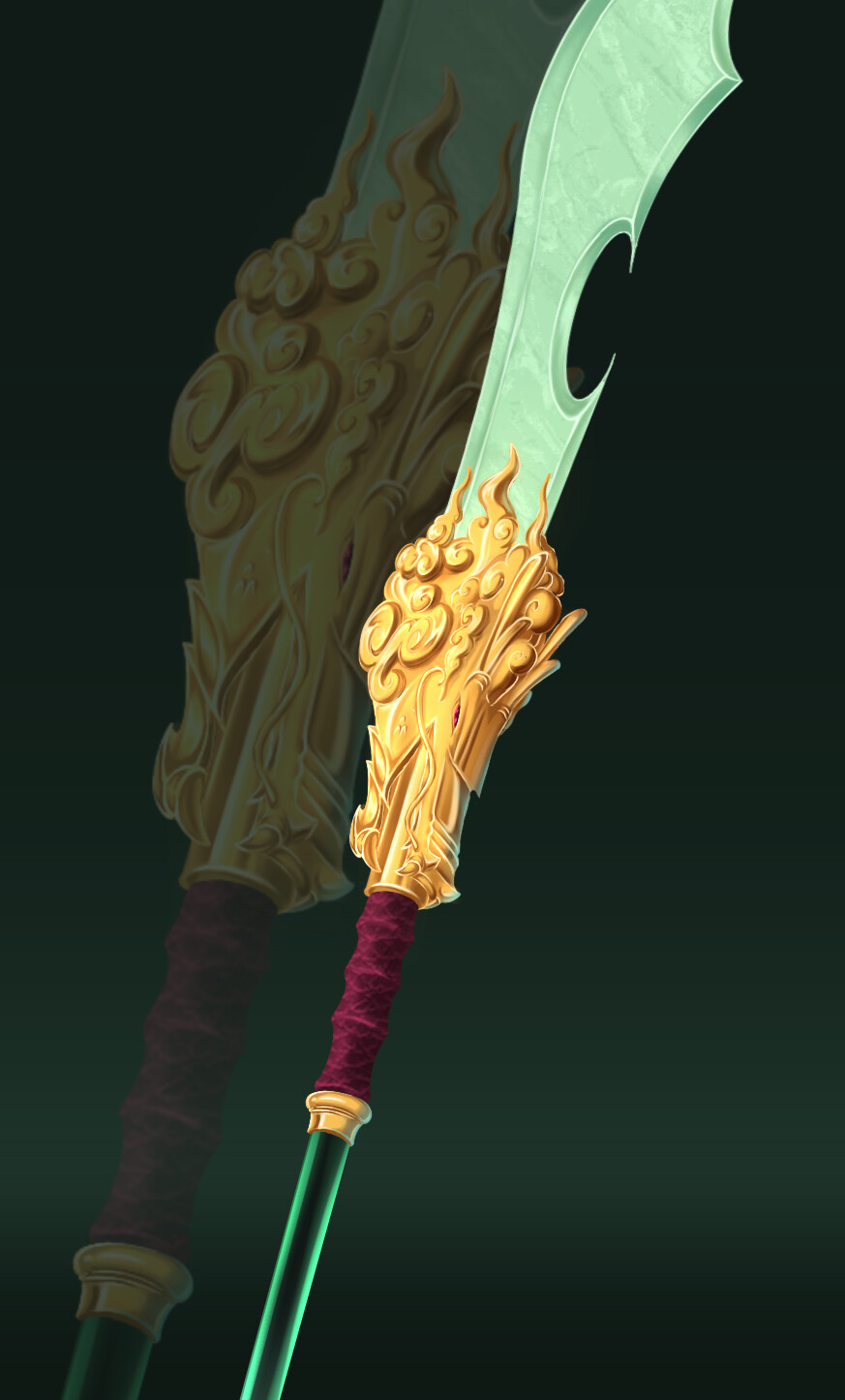 ArtStation - 【𝐖𝐞𝐚𝐩𝐨𝐧 𝐃𝐞𝐬𝐢𝐠𝐧】Cloud Splitting Jade