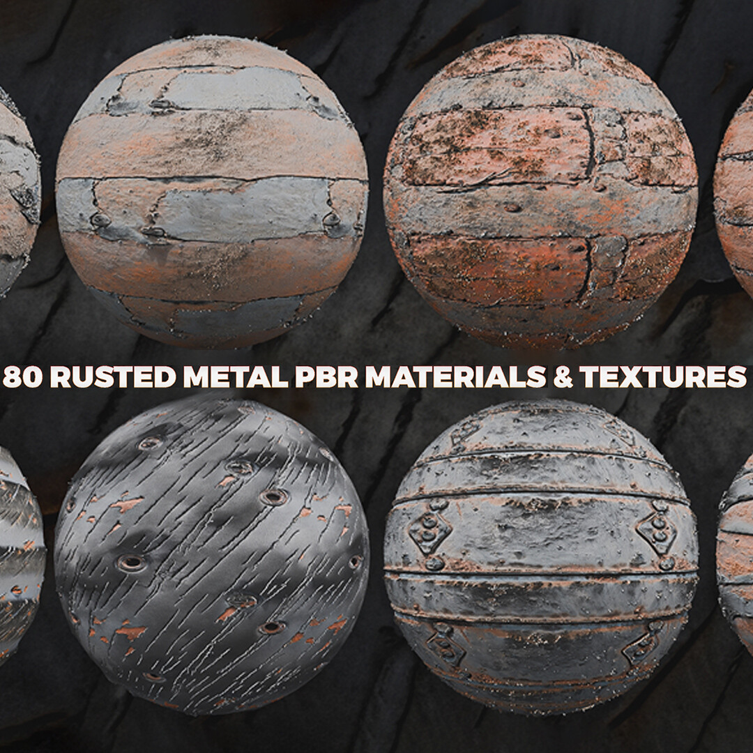 ArtStation - 80 Rusted Metal Pbr Materials & Textures For Blender