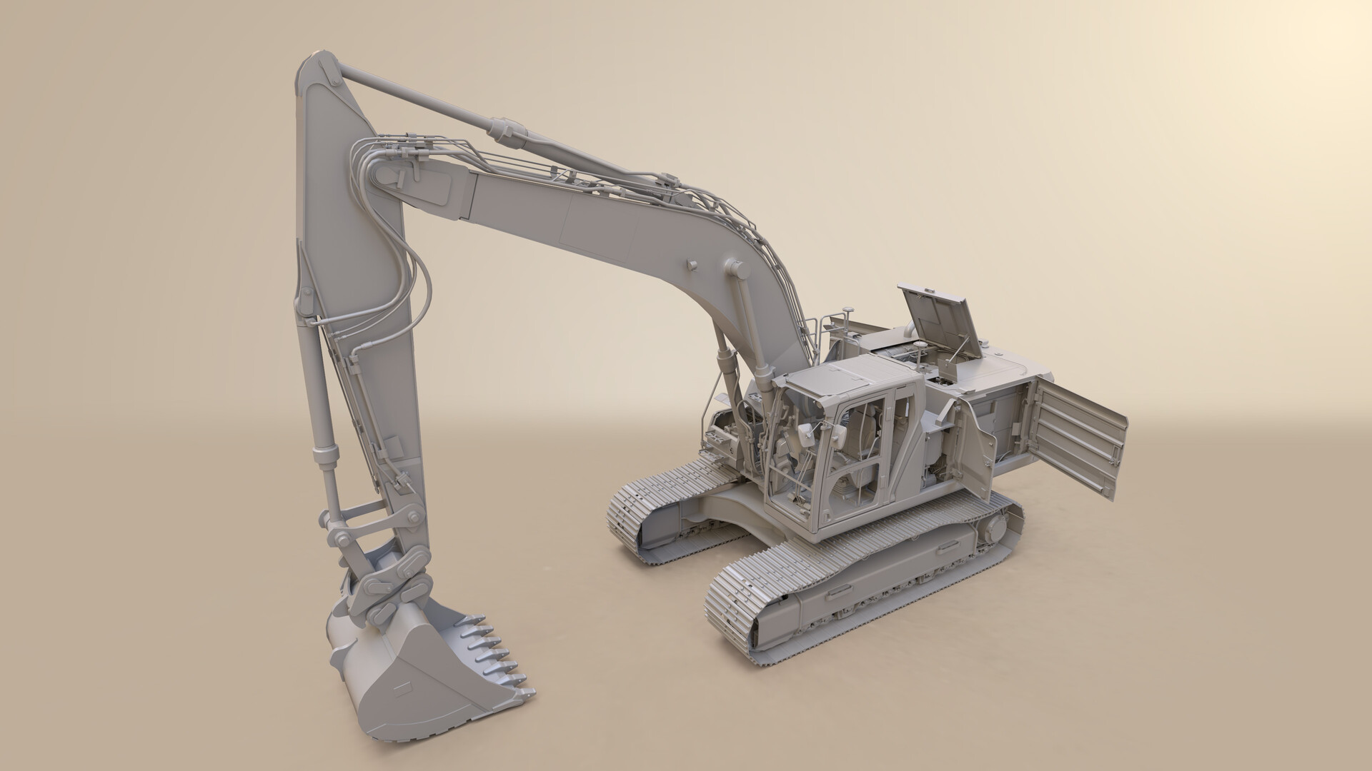 ArtStation - Caterpillar 340 Excavator