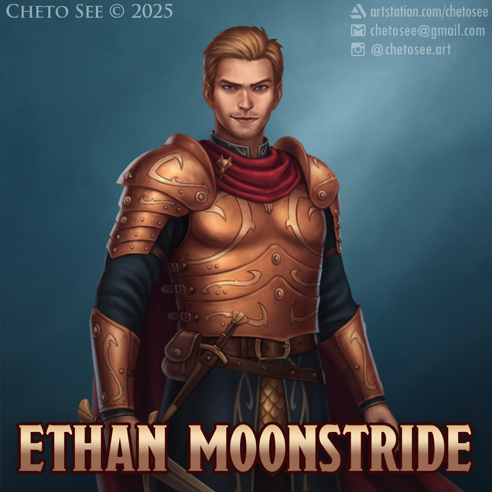 ArtStation - Ethan Moonstride, Eldritch Knight/Bloodhunter