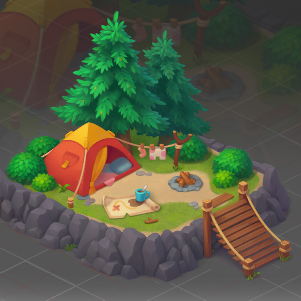 ArtStation - forest camp