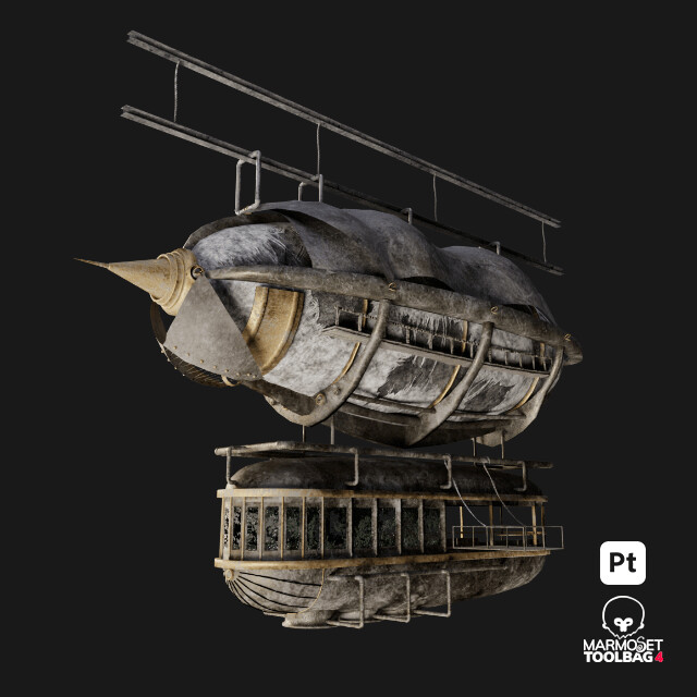 ArtStation - Abandoned Airship Station - Blimp