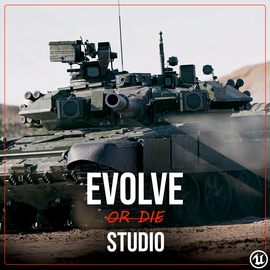 Evolve Studio - UE5 T90A Drivable Battle Tank