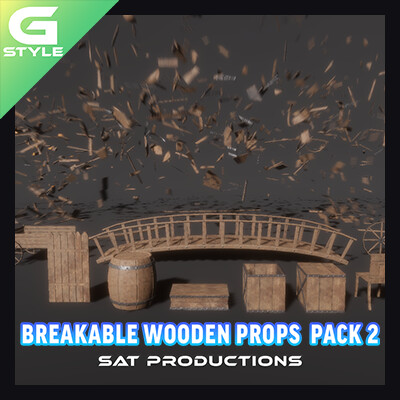 ArtStation - Breakable Wooden Props Pack 2 (Game Ready)