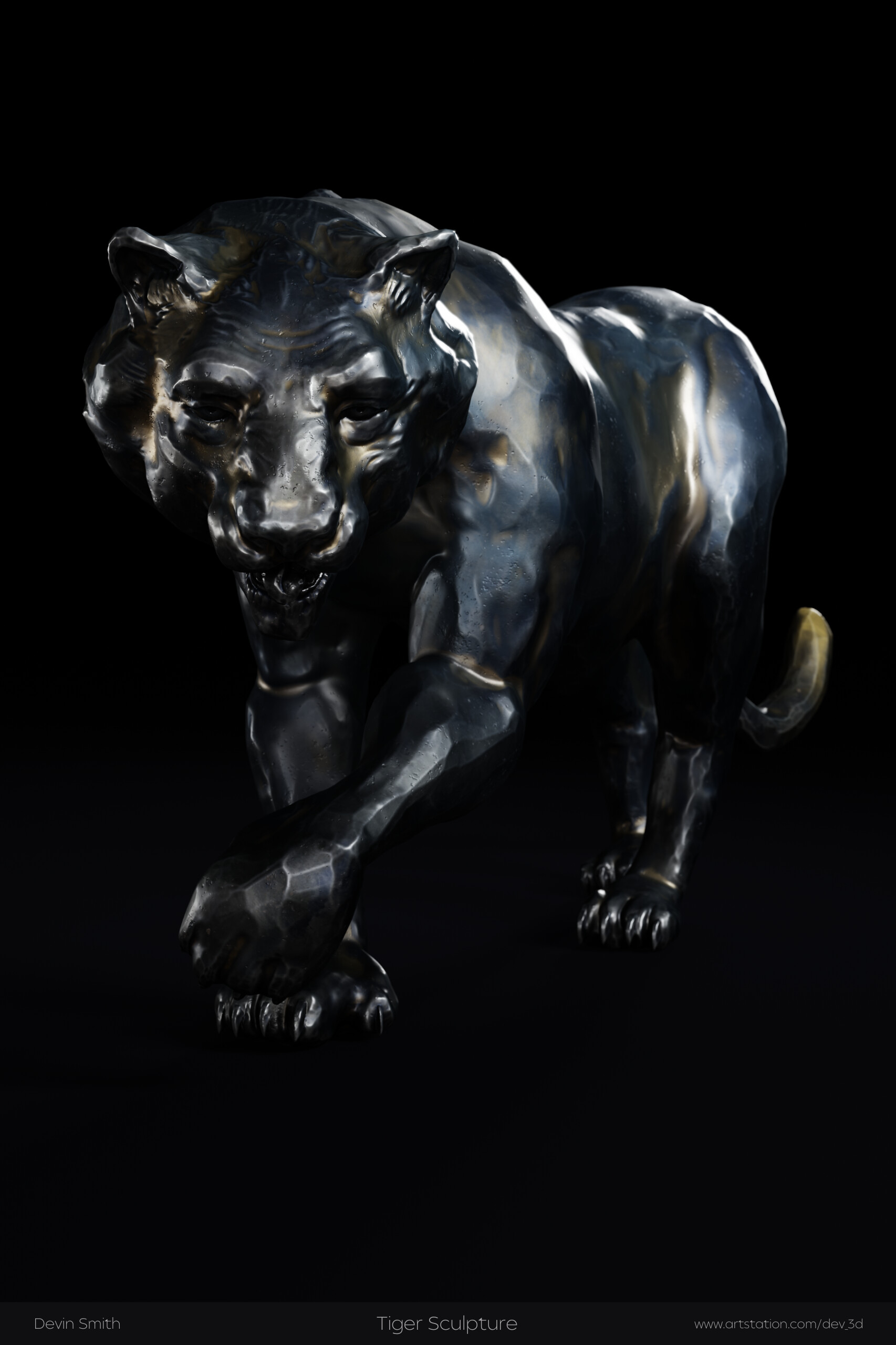 ArtStation - Tiger Sculpture