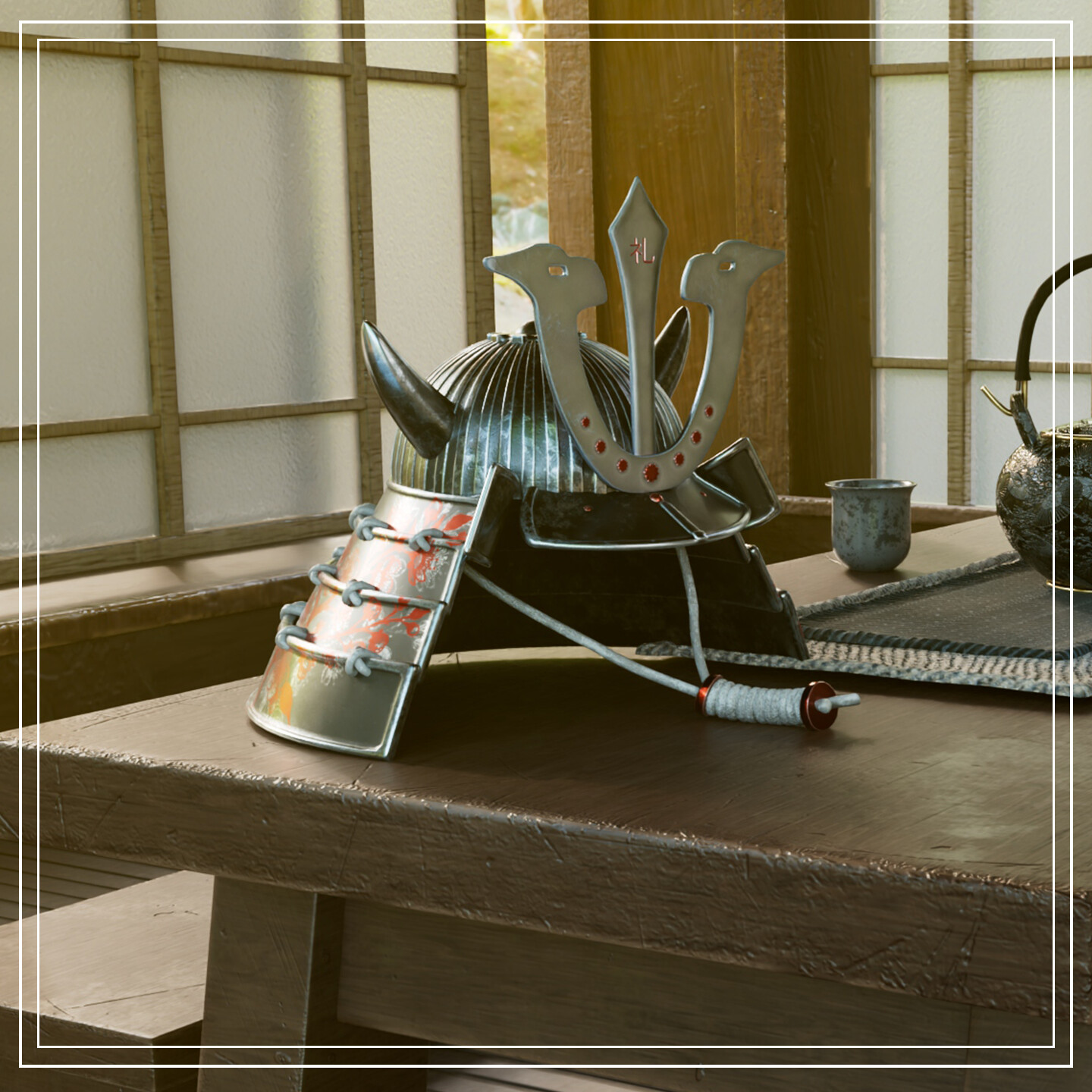 ArtStation - Samurai War Helmet - 3D Game Asset