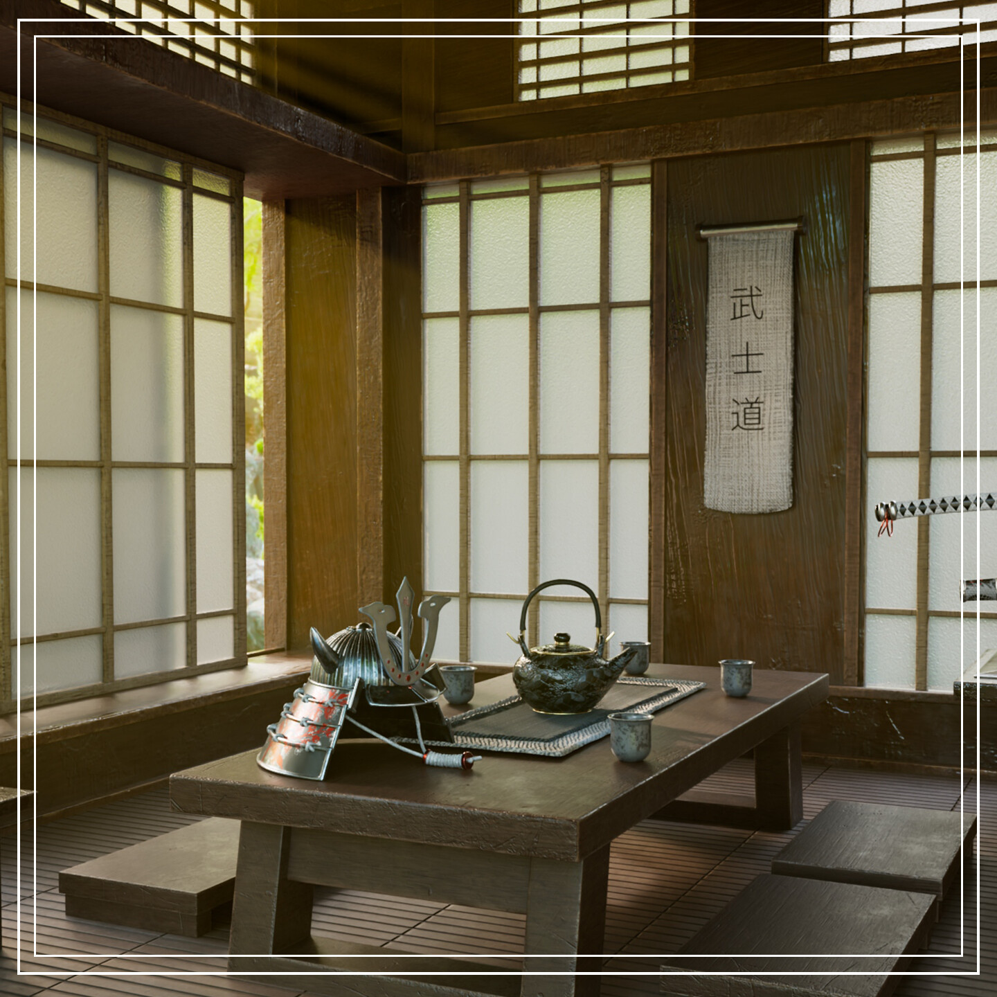 ArtStation - Samurai Tea Room - 3D Asset Collection
