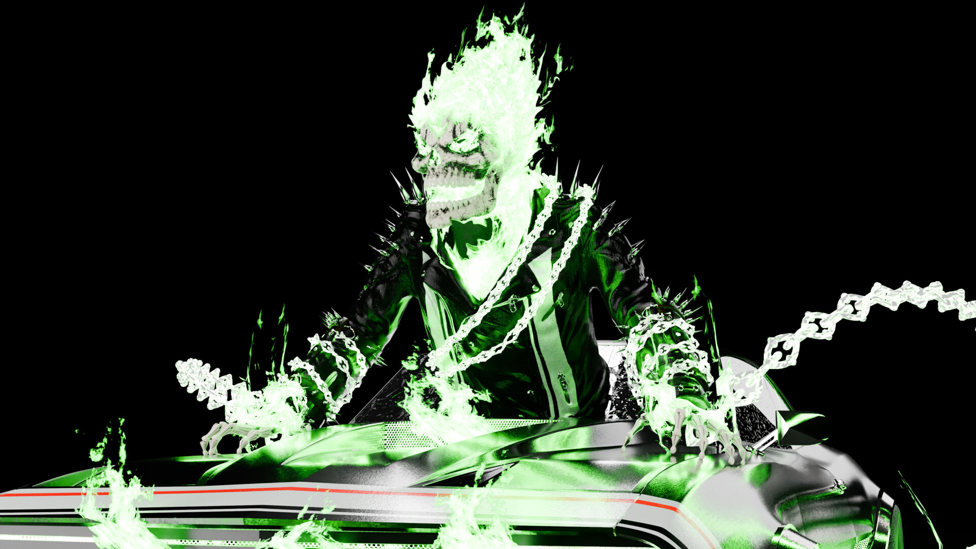 ArtStation - Ghost Rider 3D Sculpture and Animation