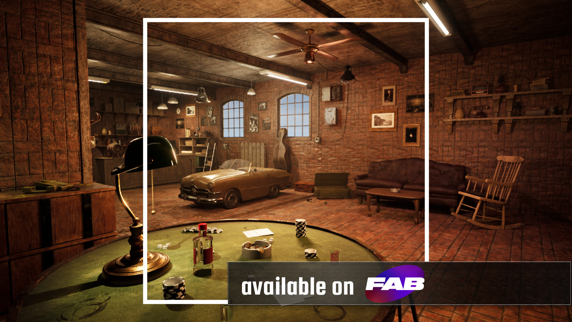 PackDev - Mafia Hideout Bar / 152 Assets