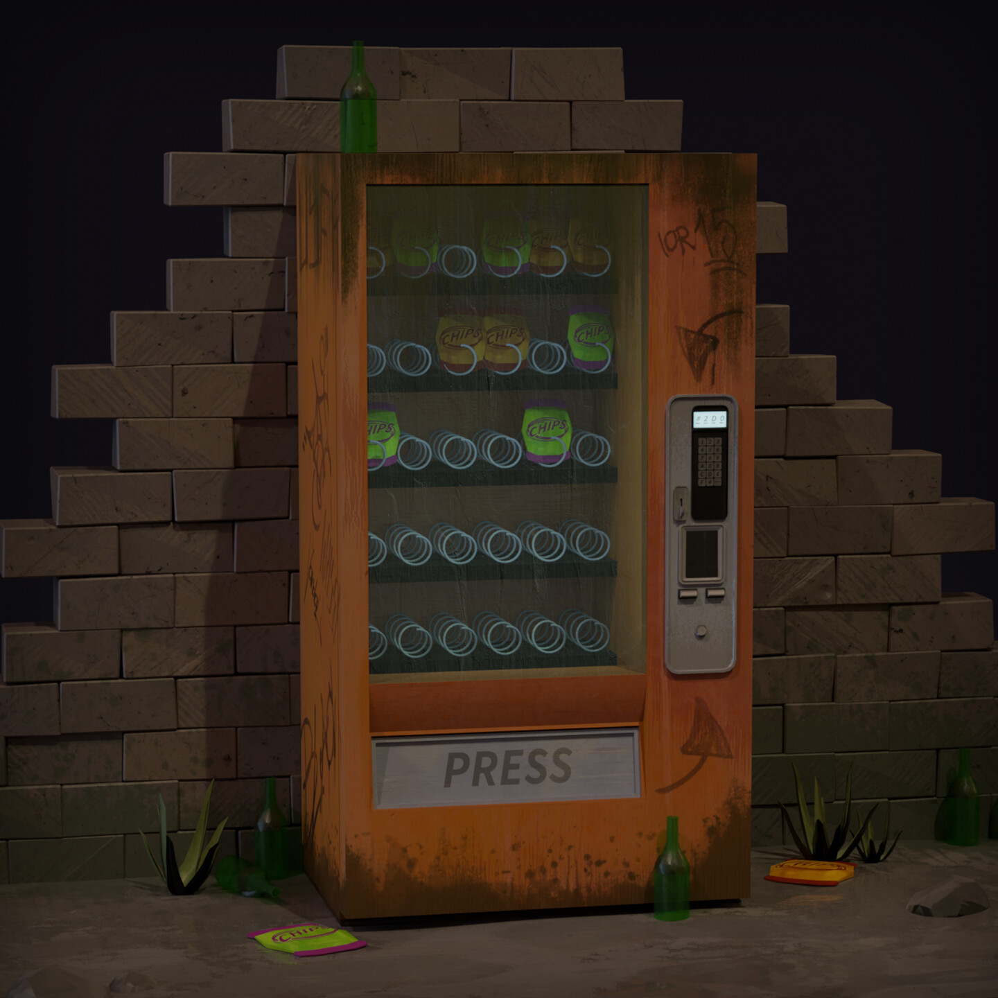 ArtStation - Vending Machine - Stylized Model 3D