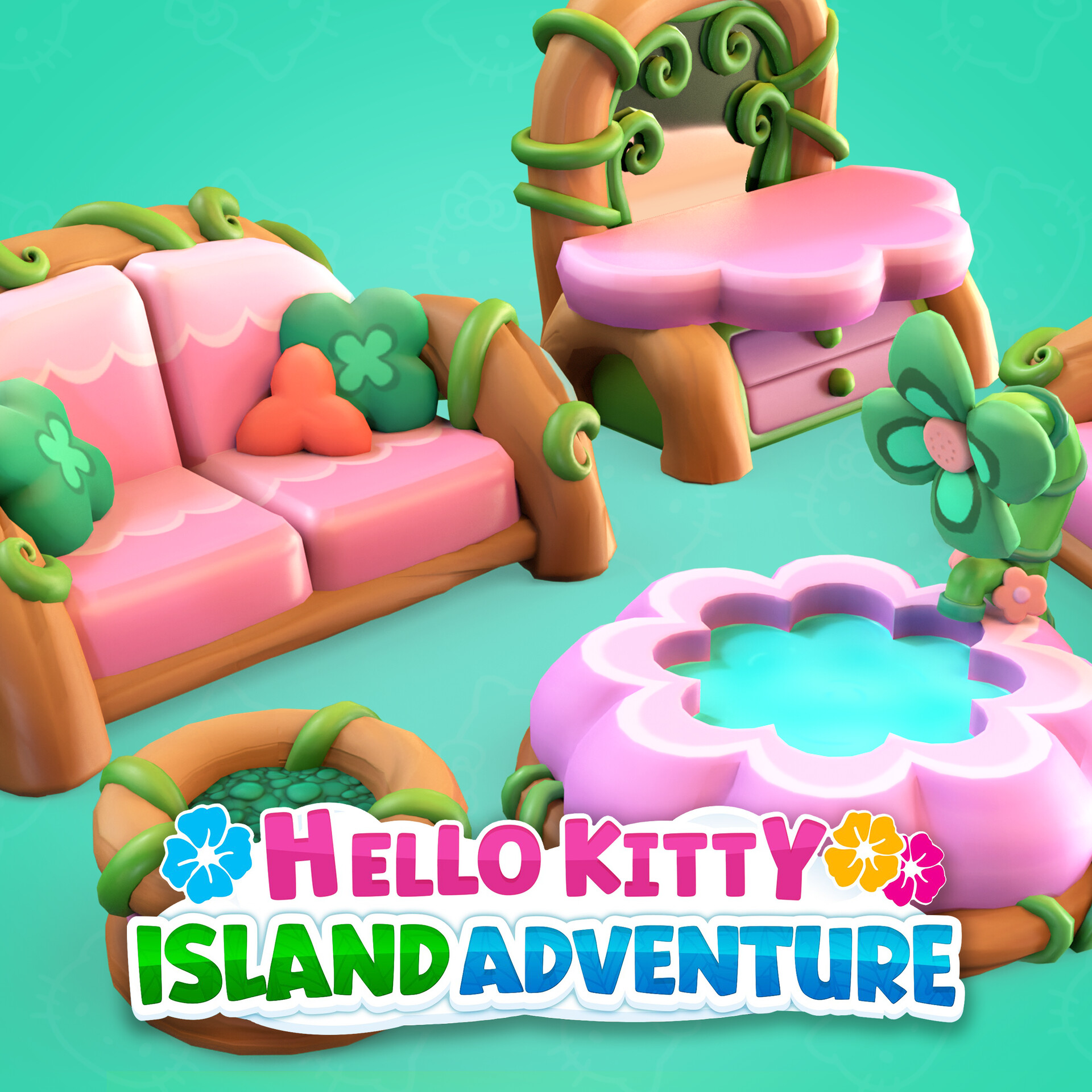 ArtStation - Hello Kitty Island Adventure - Meadow Furniture Set