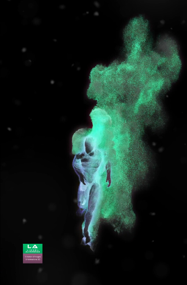 ArtStation - Funny Dancing Alien - Particles & Smoke following effect
