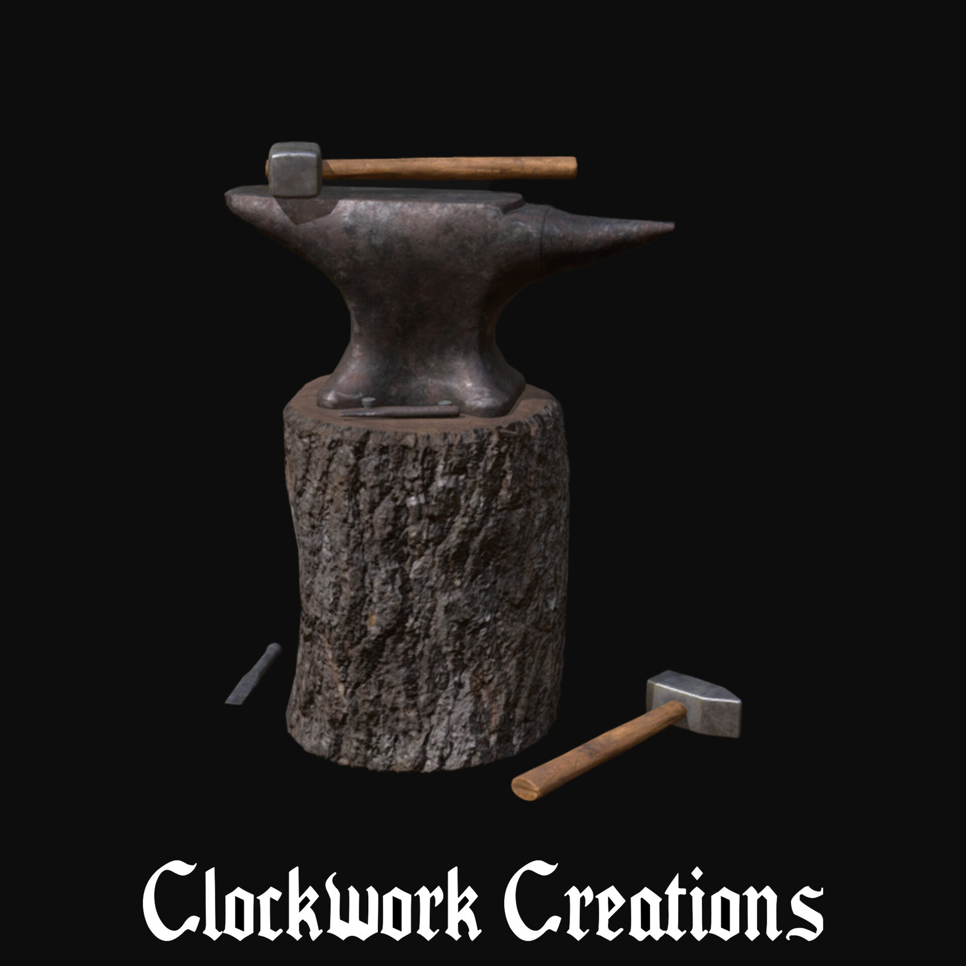 ArtStation - Medieval Anvil & Tools Set