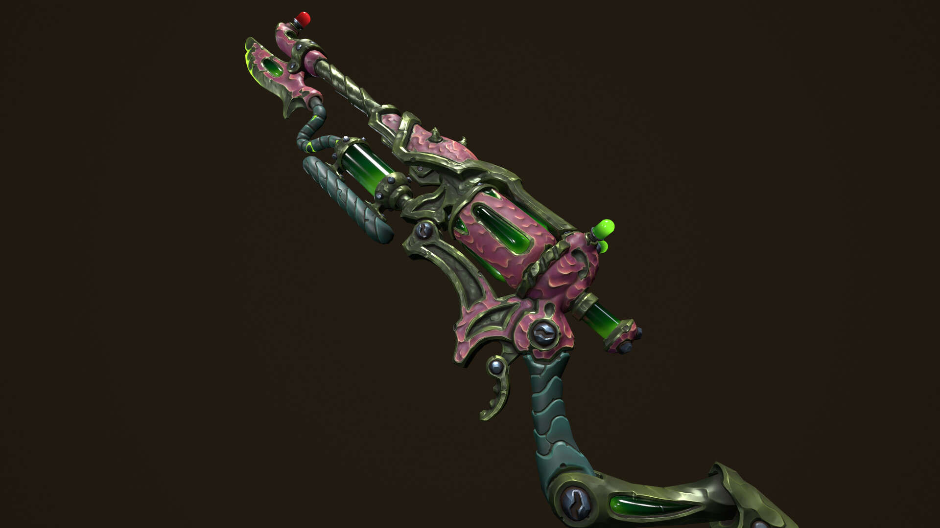 ArtStation - Modular stylized toxic rifle shotgun revolver axe knife